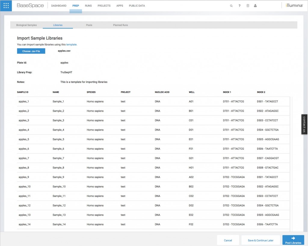 How to Import data for libraries with index tags into BaseSpace – CVR ...